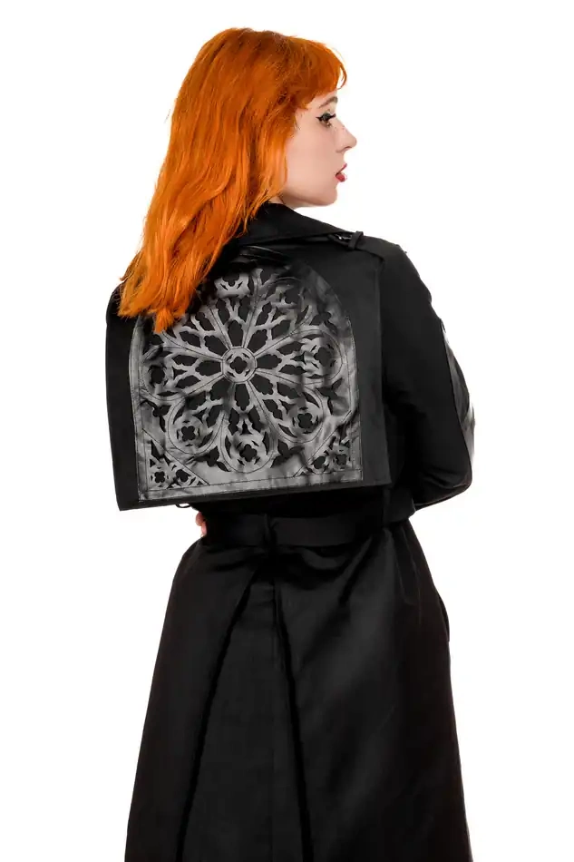 CATHEDRAL TRENCH COAT WITH LASER CUT ROSETTE - Restyle