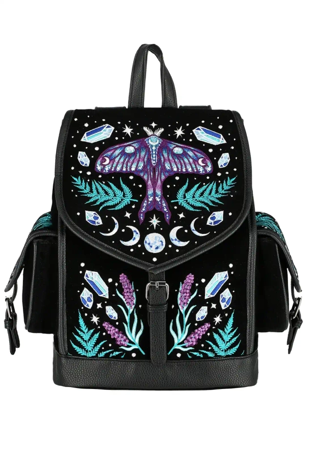 ENCHANTED FOREST BACKPACK Magical backpack with moth embroidery - Restyle