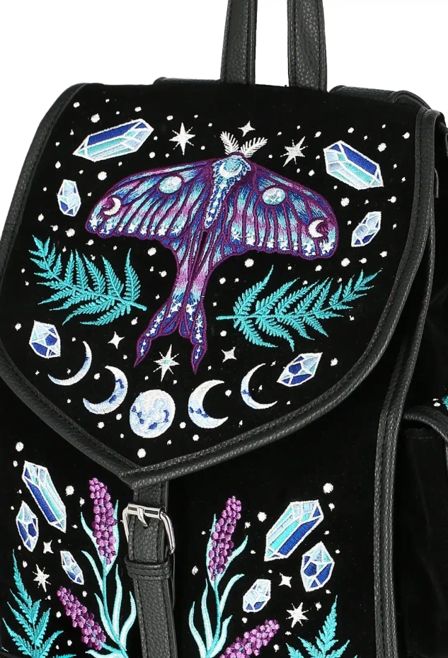 ENCHANTED FOREST BACKPACK Magical backpack with moth embroidery - Restyle