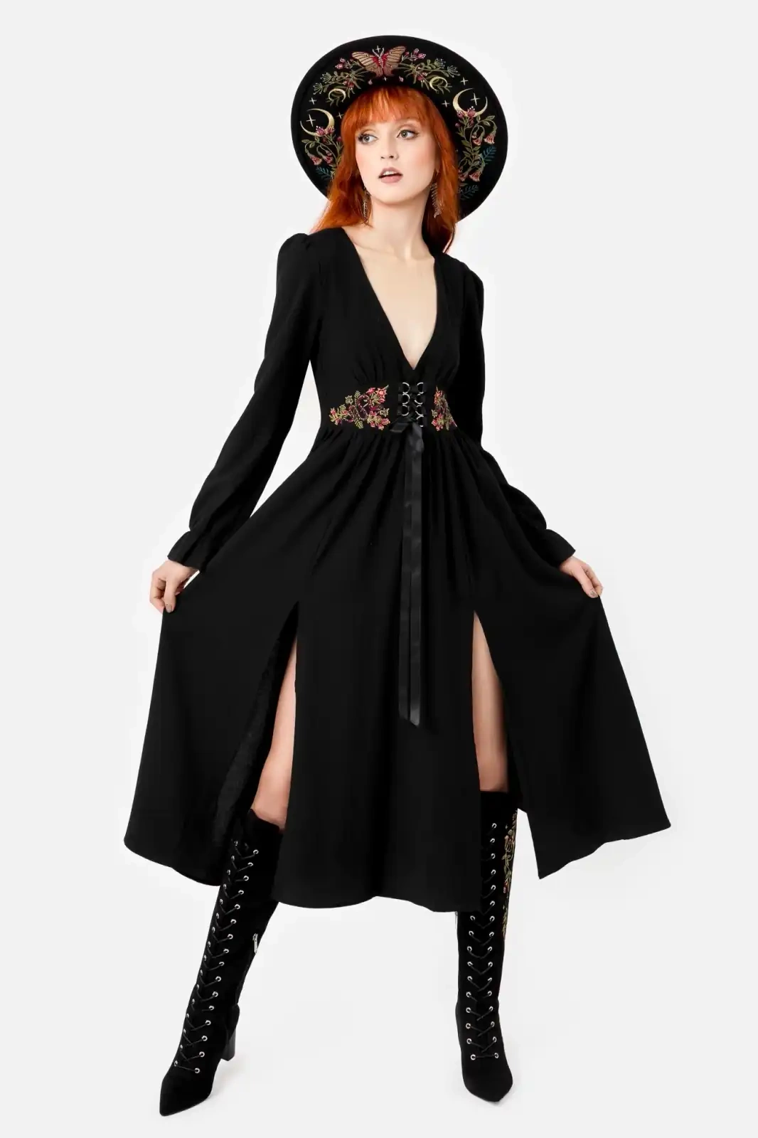 POISONED PETAL MIDI DRESS - Restyle